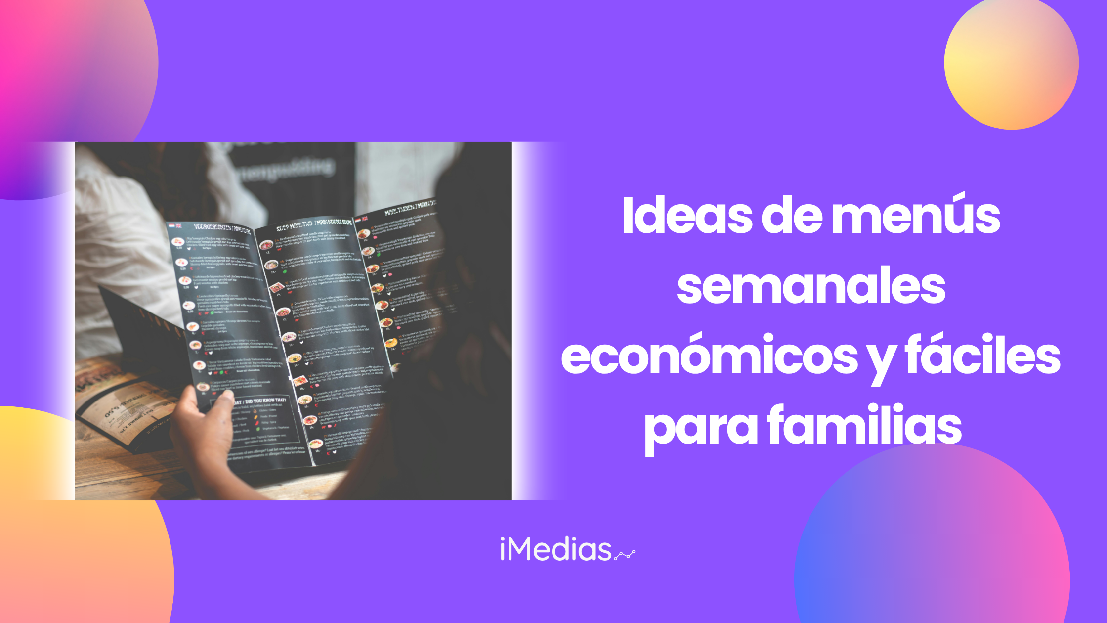 Ideas de menús semanales económicos y fáciles para familias - iMedias